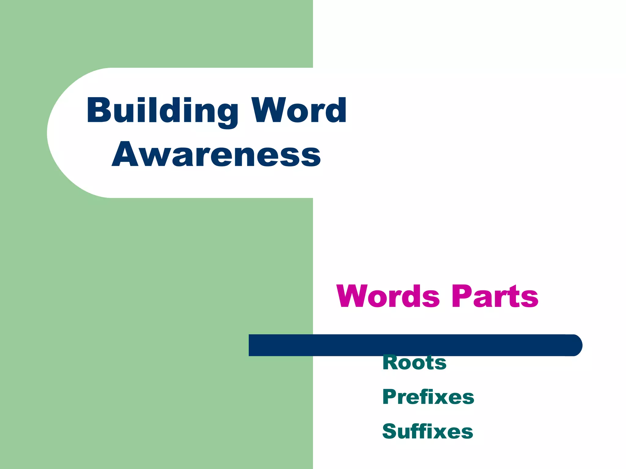 Building Word Awareness | PPT