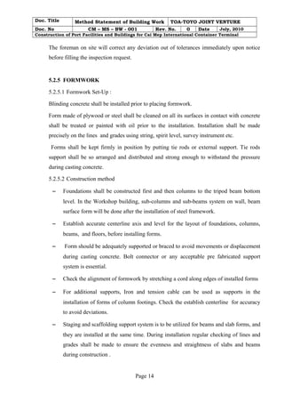 Building work method statement cm - ms- bw - 001 | DOC