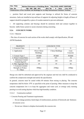Building work method statement cm - ms- bw - 001 | DOC