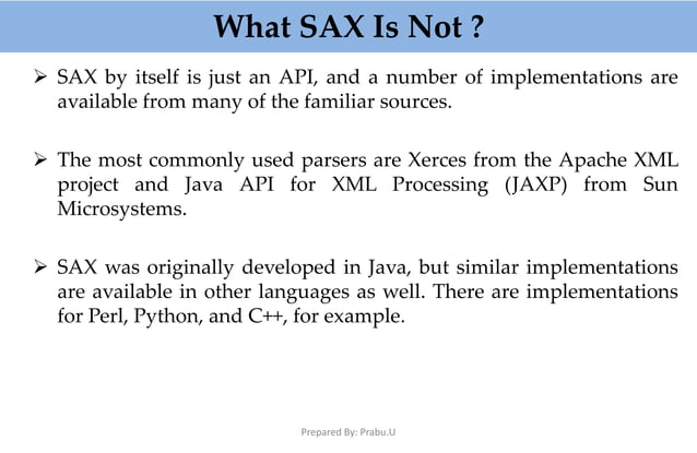 Building XML Based Applications | PPT