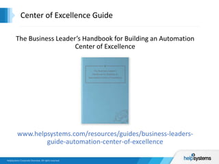 Center of Excellence Part 2 - First Steps in Building Scalable RPA | PPT
