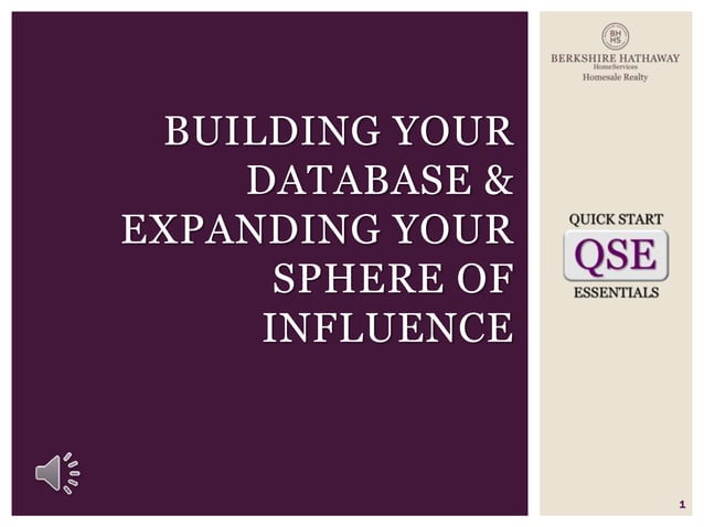 Building Your Database & Expanding Your Sphere of Influence | PPT