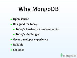 Building your first application w/mongoDB MongoSV2011 | PPT