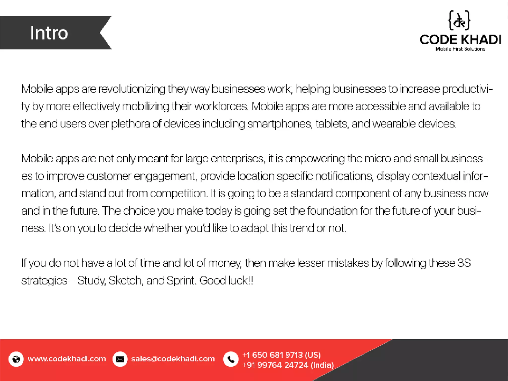 Building your first mobile app – 3 s strategy | PPTX