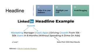 Building your linkedin profile | PPTX | Social Networking | Internet