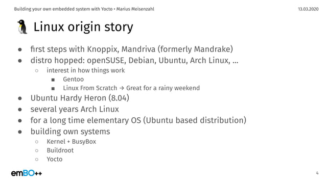 Building Your Own Embedded System With Yocto Ppt 