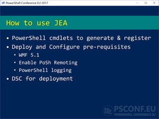 Building your own JEA Configuration | PPT