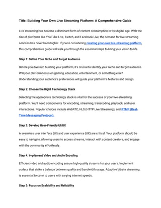 Building Your Own Live Streaming Platform_ A Comprehensive Guide.pdf