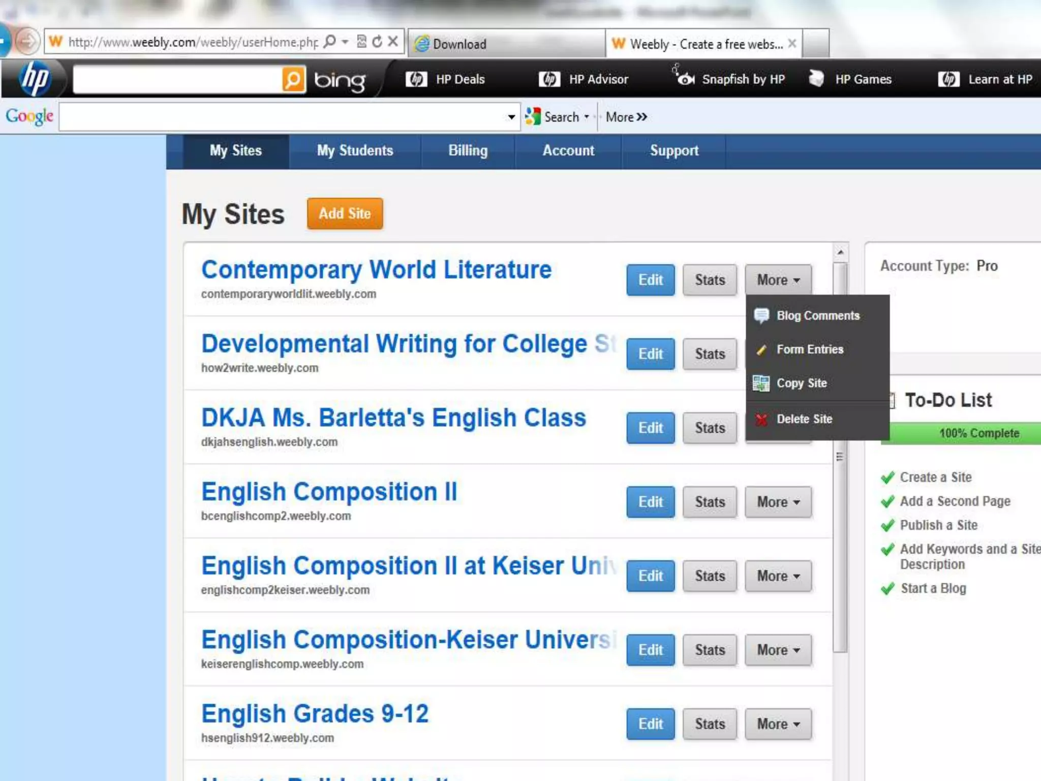 Weebly Education Website Building | PPTX