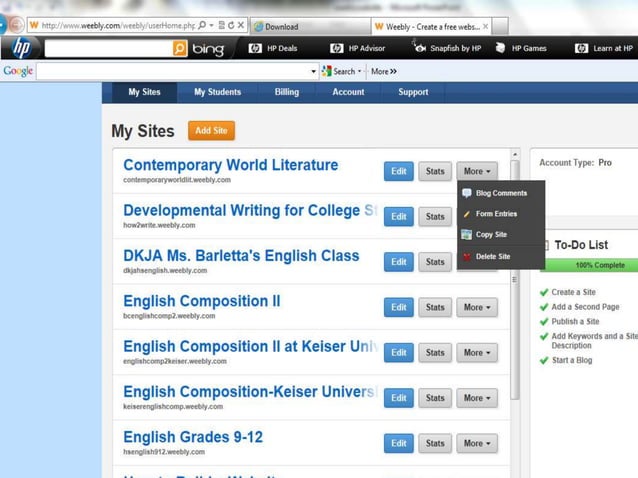Weebly Education Website Building | PPTX