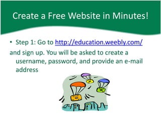 Weebly Education Website Building | PPTX