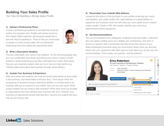 Building your sales profile | PPT