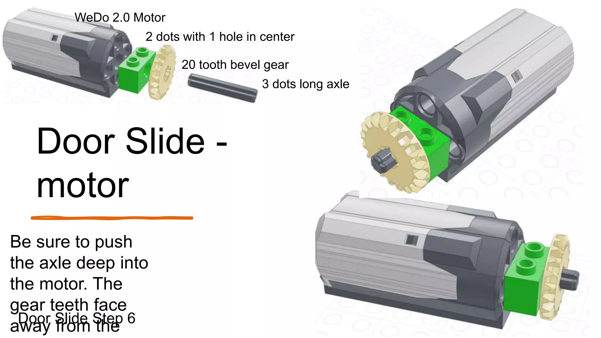 Build instructions automatic door using WeDo 2.0 | PPTX