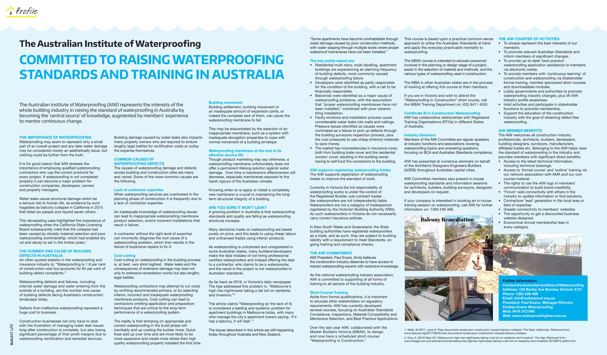Australian Institute of Waterproofing (AIW) - Standards | PDF ...