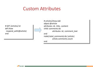 Build JSON and XML using RABL gem | PPT