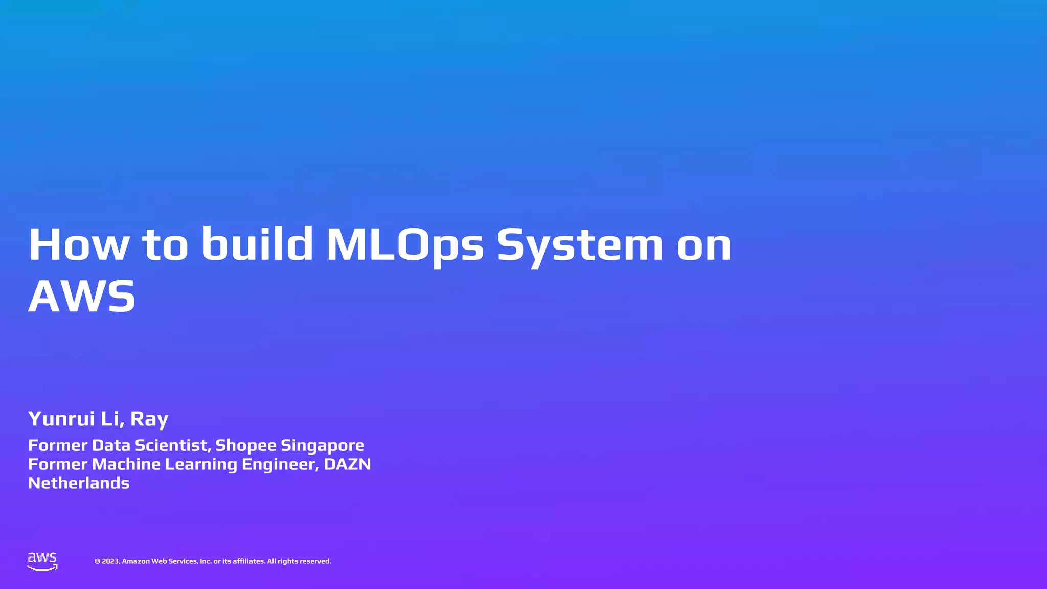 Build MLOps System on AWS | PPT