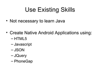 Build native android applications with domino | PPT