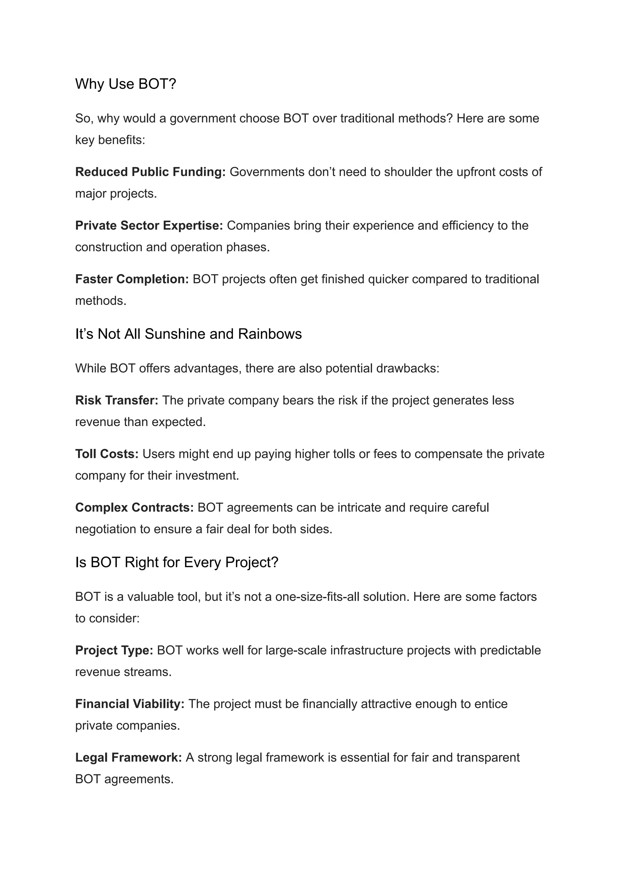 Build, Operate, Transfer (BOT)_ A Guide to Public-Private Partnerships ...