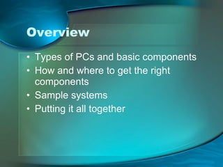 Guide to Building Your Own PC - May 2005 | PPT