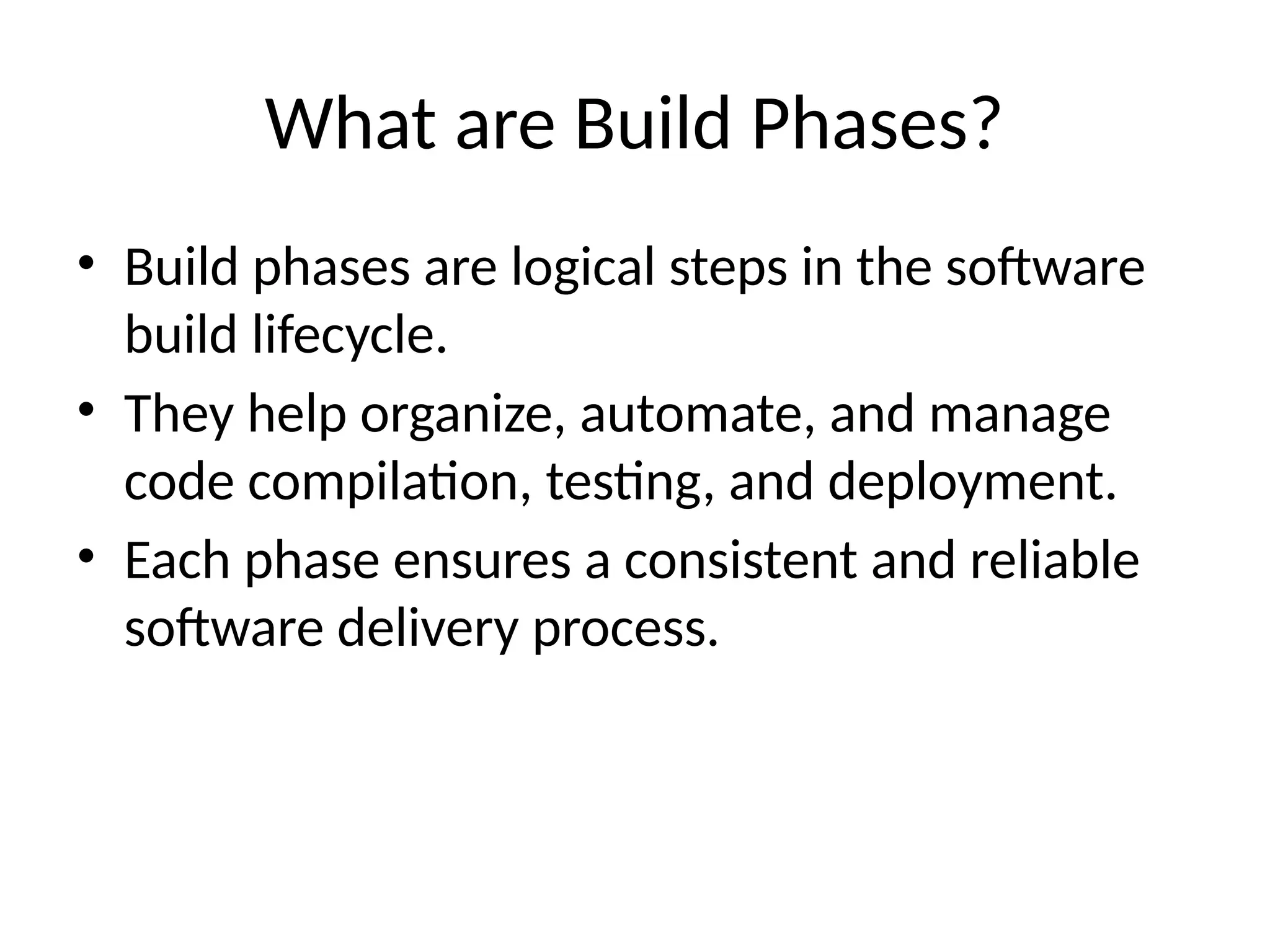 Build_Phases in different phases in CI/CD PIPELINES | PPTX
