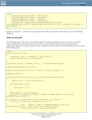 Build PHP Search Engine | PDF