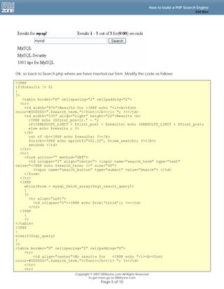 Build PHP Search Engine | PDF