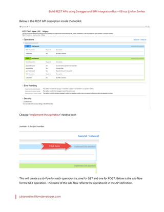 Build REST API's using Swagger and IBM Integration Bus IIB v10 | PDF | Web Development | Internet