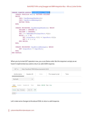 Build REST API's using Swagger and IBM Integration Bus IIB v10 | PDF | Web Development | Internet