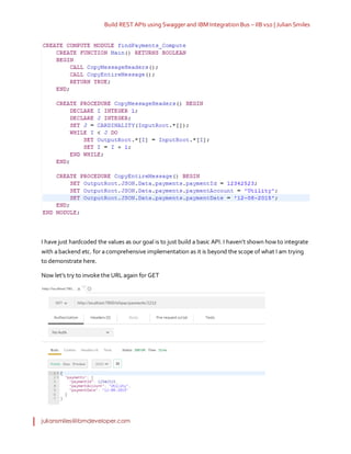 Build REST API's using Swagger and IBM Integration Bus IIB v10 | PDF | Web Development | Internet