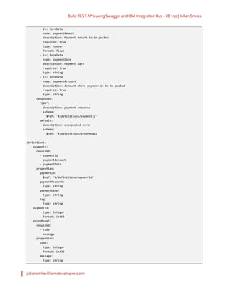 Build REST API's using Swagger and IBM Integration Bus IIB v10 | PDF | Web Development | Internet