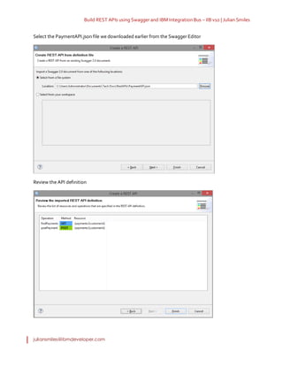 Build REST API's using Swagger and IBM Integration Bus IIB v10 | PDF | Web Development | Internet