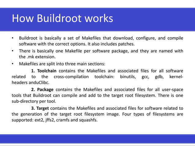 Buildroot easy embedded system | PPT