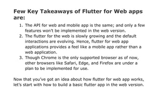 Build run first web application using flutter for web | PPTX | Internet ...