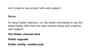Build run first web application using flutter for web | PPTX | Internet | Computing