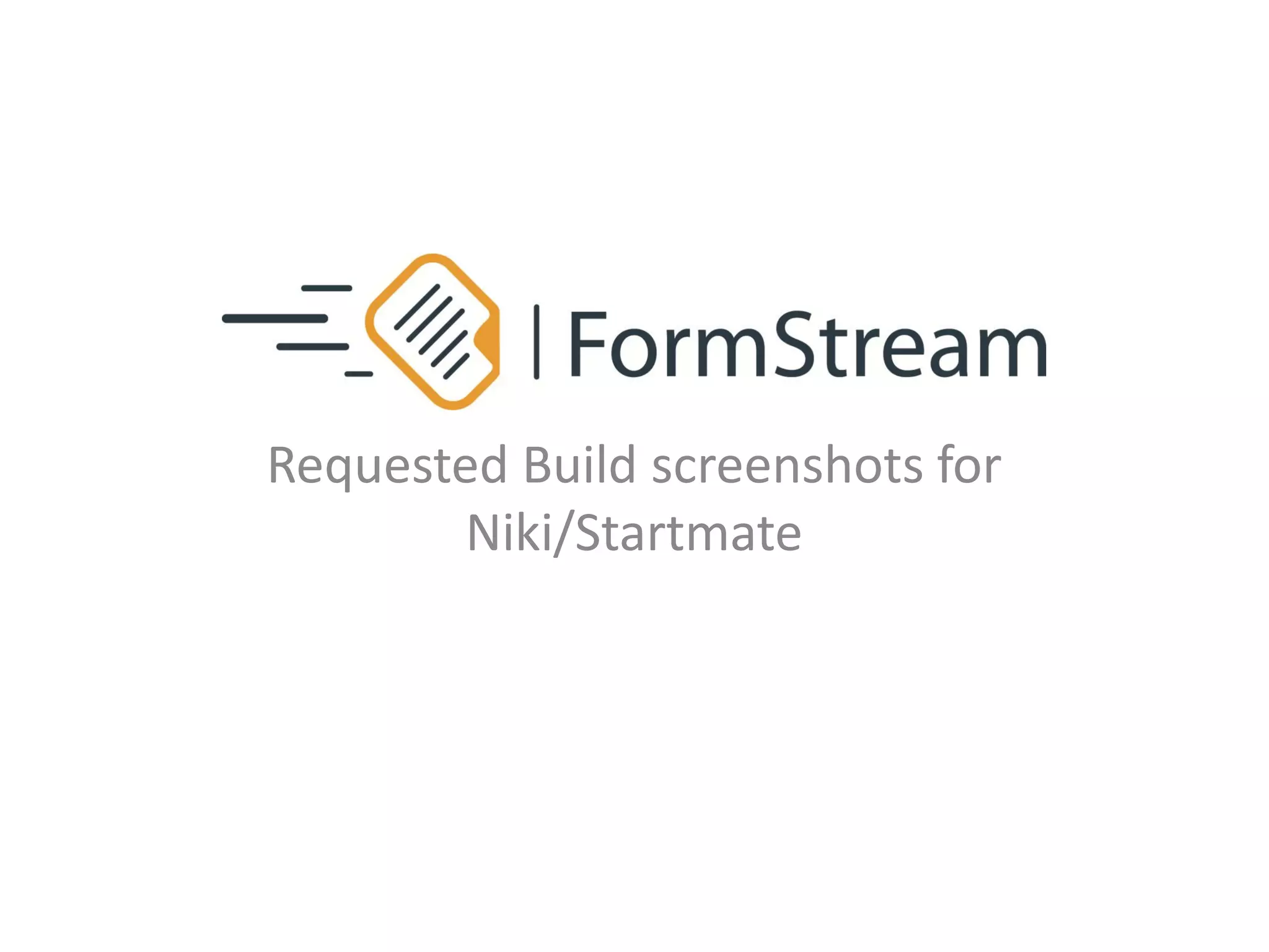 FormStream build screenshots | PDF
