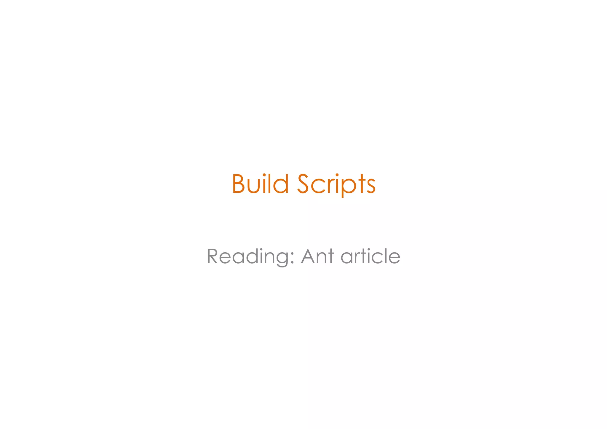 Build Scripts | PPT
