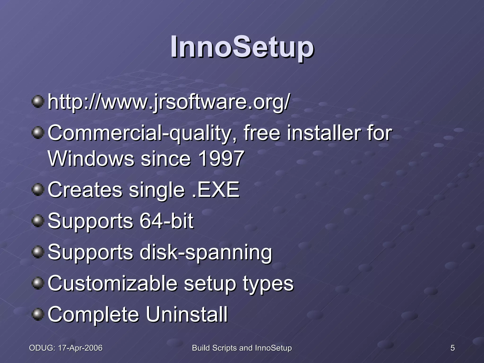 Build Scripts And Inno Setup | PPT