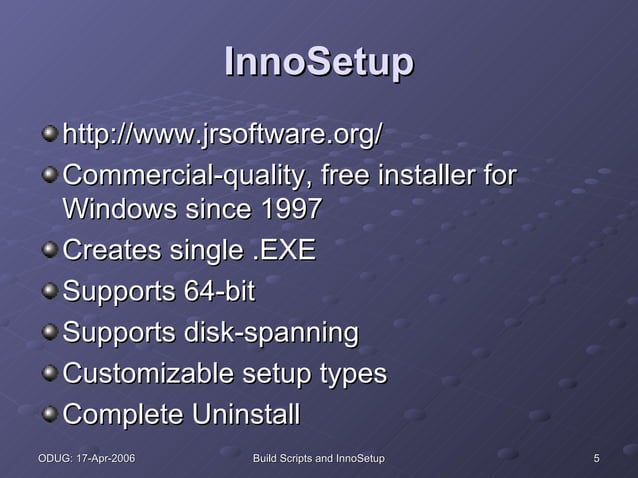 Build Scripts And Inno Setup | PPT