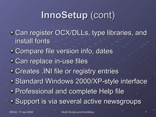 Build Scripts And Inno Setup | PPT