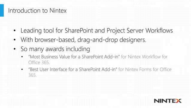 Build SharePoint Online Workflows and Customize Forms Using Nintex for Office 365 | PPT