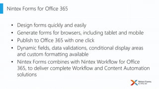 Build SharePoint Online Workflows and Customize Forms Using Nintex for Office 365 | PPT
