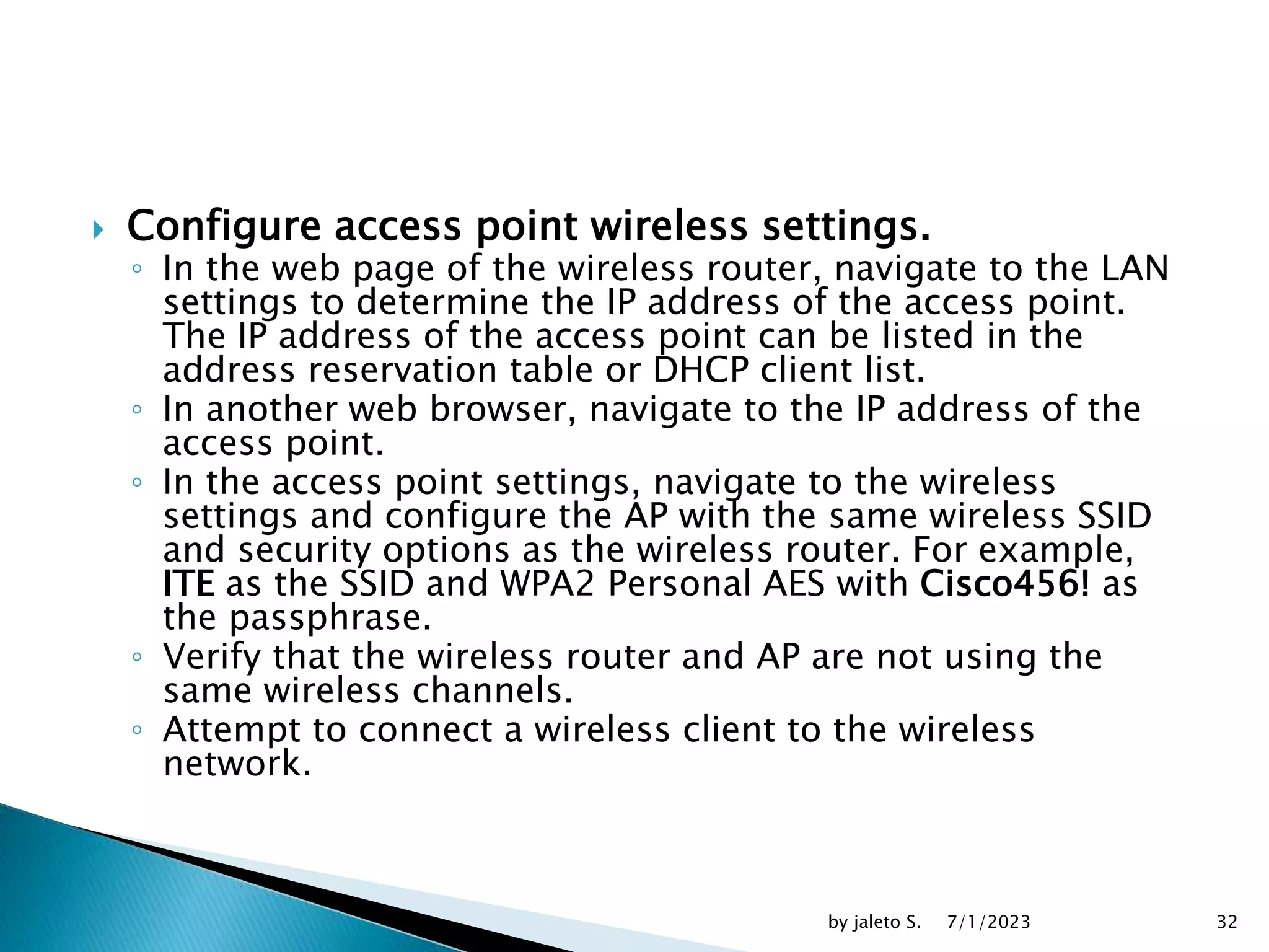 build a small wireless LAN LO2 | PPTX