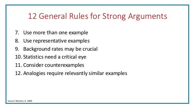 Build Strong Arguments