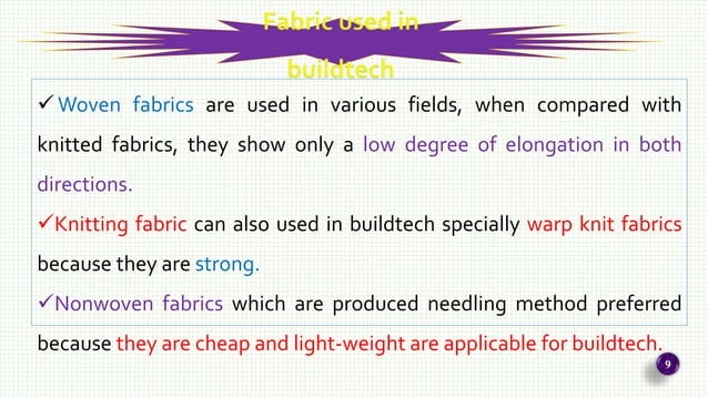 Buildtech | PPTX | Needlework | Arts and Crafts