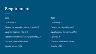 Build & test Apache Hawq | PPTX