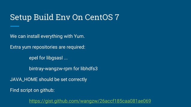 Build & test Apache Hawq | PPT