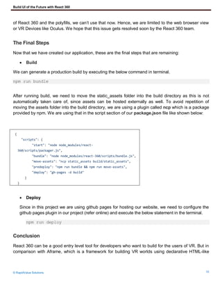 Build UI of the Future with React 360 | PDF
