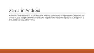 Build UI with Xamarin.Android | PPTX