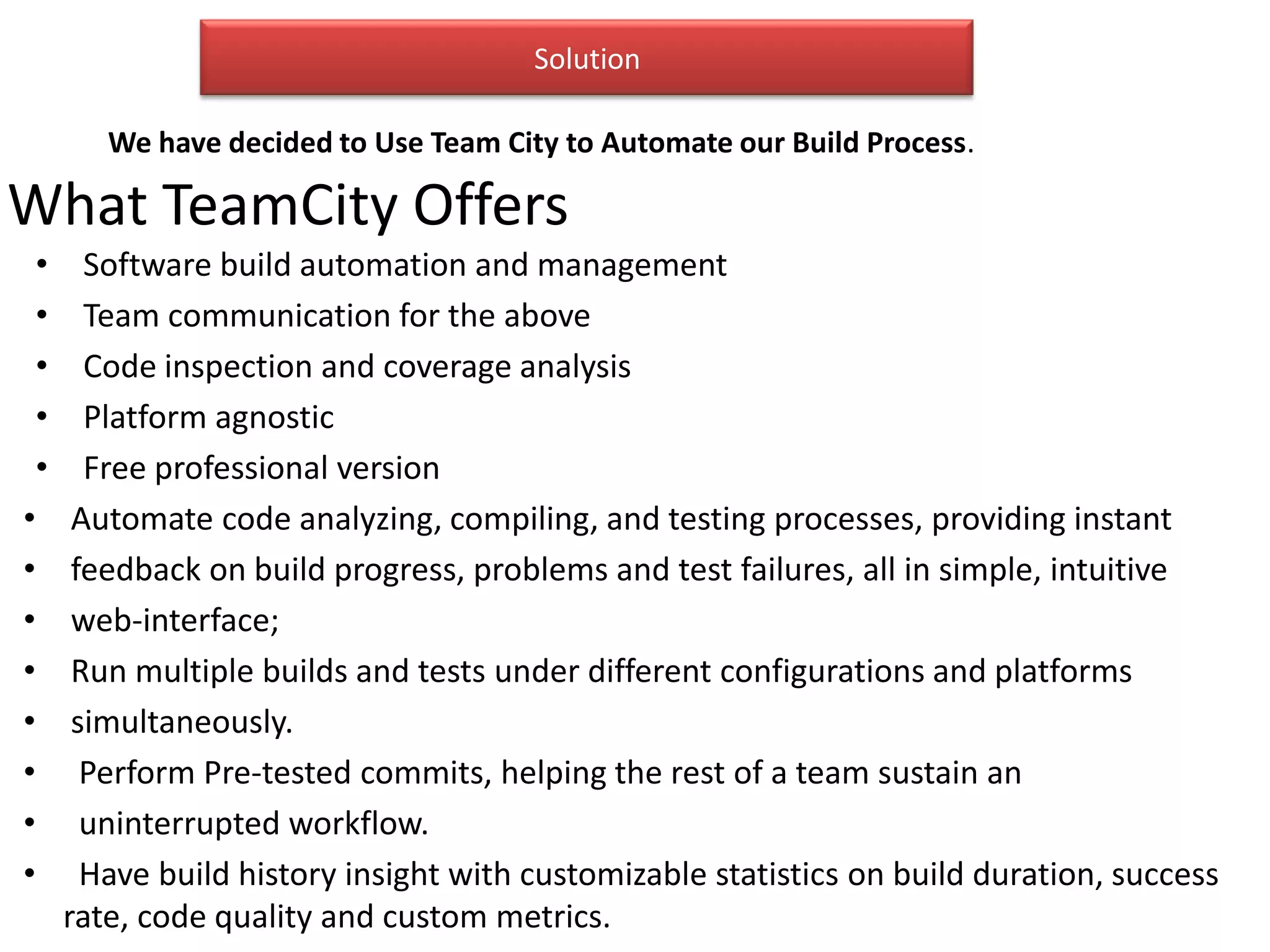 Automated Build using teamcity | PPTX