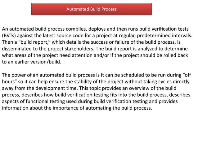 Automated Build using teamcity | PPTX